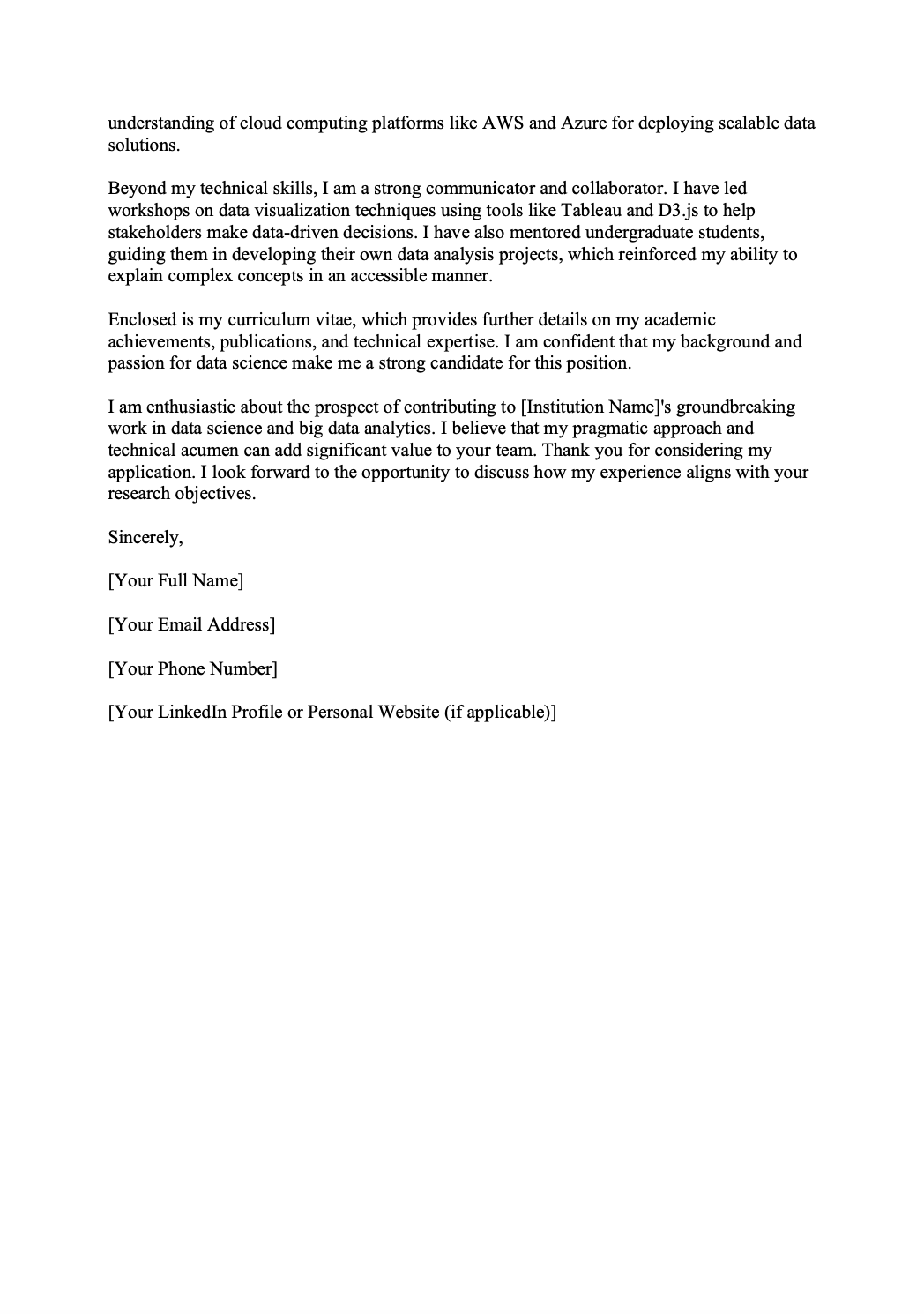 Cover Letter Template for Academic Postdoc - TempaHive