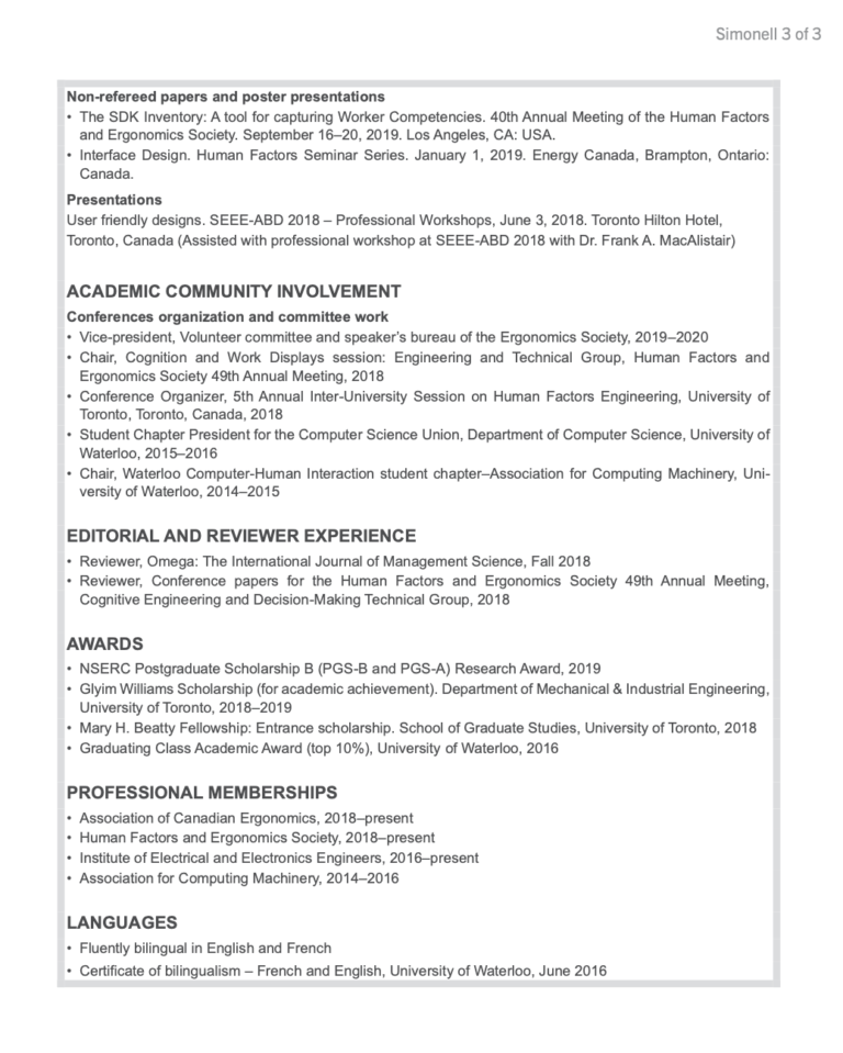 Free 3-Page Editable Postdoctoral CV Template for Microsoft Word - TempaHive