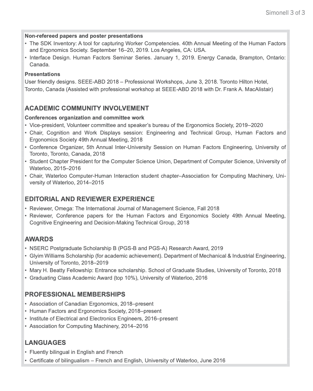Free 3-Page Editable Postdoctoral CV Template for Microsoft Word ...