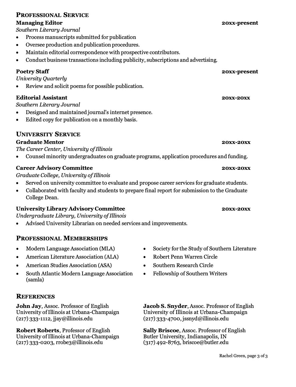 Free Editable Postdoctoral CV Template - TempaHive