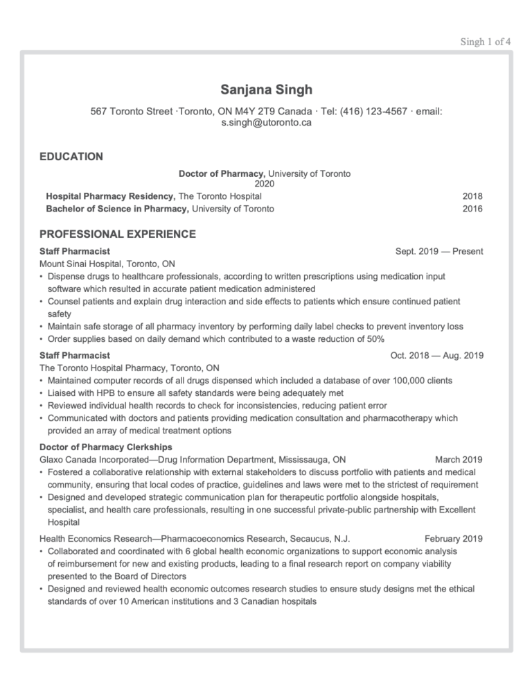 Free Postdoctoral CV Template - Fully Editable in Word - TempaHive