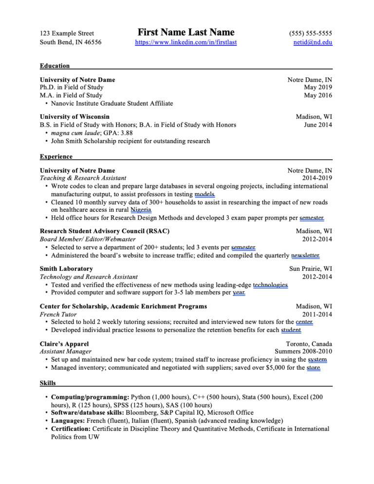 Free Editable CV Template - TempaHive